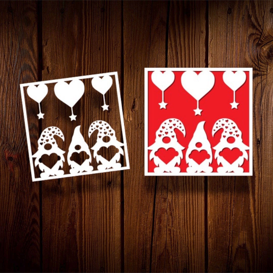 Valentine's Day Paper Cut Card SVG Bundle, Valentine's Day Card ...