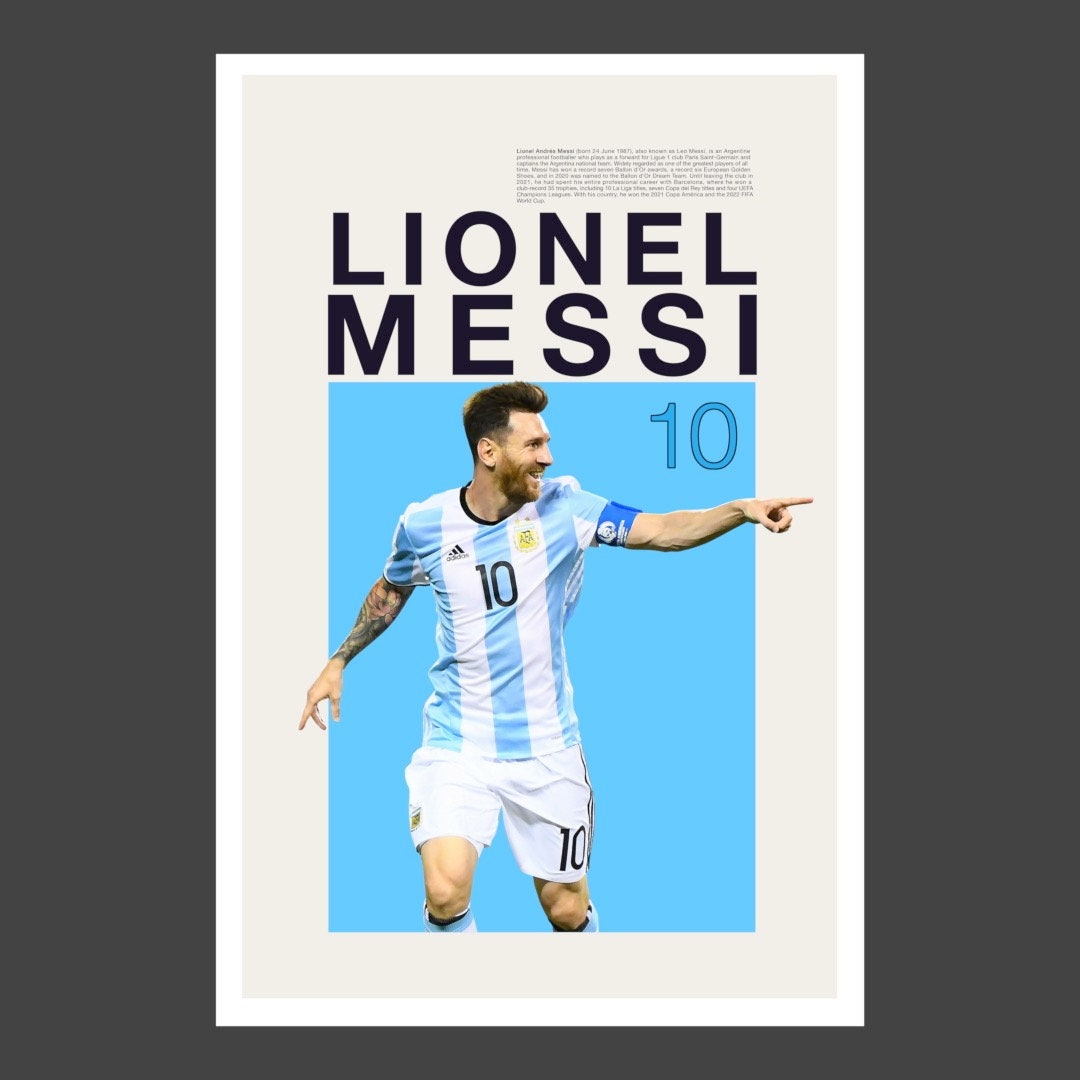 Messi and Ronaldo Poster, Minimalist Posters, Mid Century Modern ...