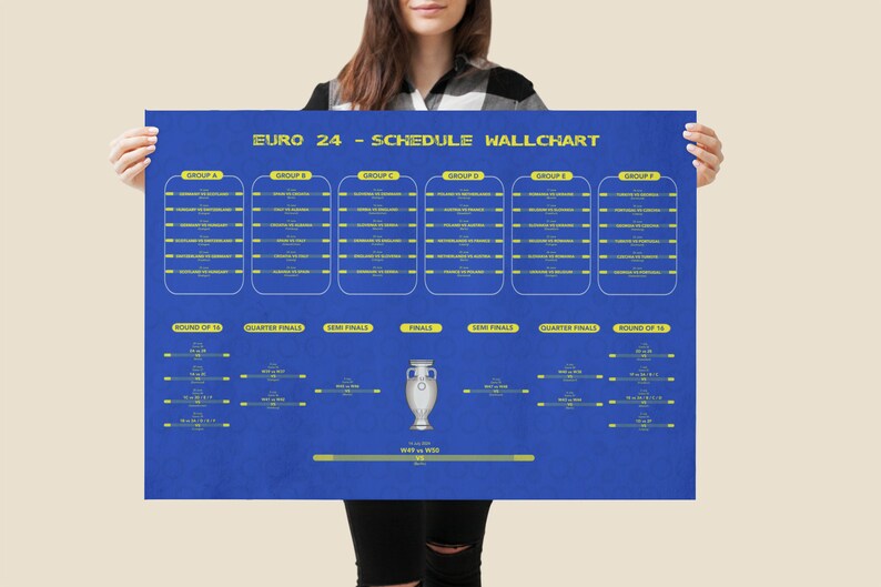 Euro 2024 Printable Wall Chart, Euro 24 Fixture Schedule, Euro 24 ...