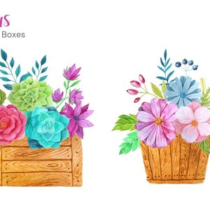 Watercolor Flowers Clipart PNG Bundle: DIY Floral Graphics (digital ...