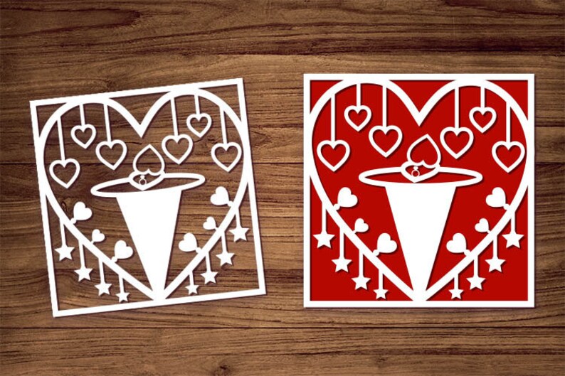 Wedding Paper Cut Card SVG Bundle, Happy Wedding Card Paper Cut ...