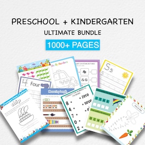 1000+ Preschool Pre-k + Kindergarten Learning Bundle, 1000+ Page ...