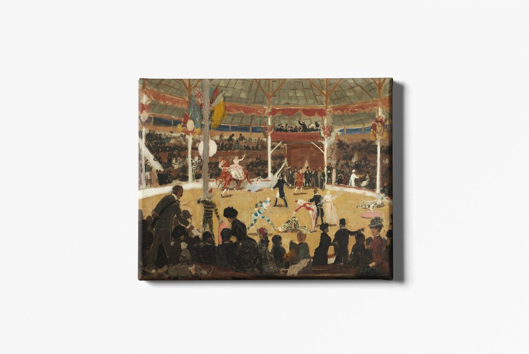 Vintage French "the Circus" Wall Art Print | Antique Wall Art | Oil ...
