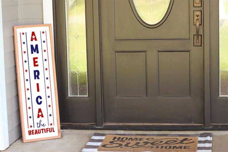 4th of July Porch Sign SVG Bundle Patriotic Porch Sign SVG - Etsy
