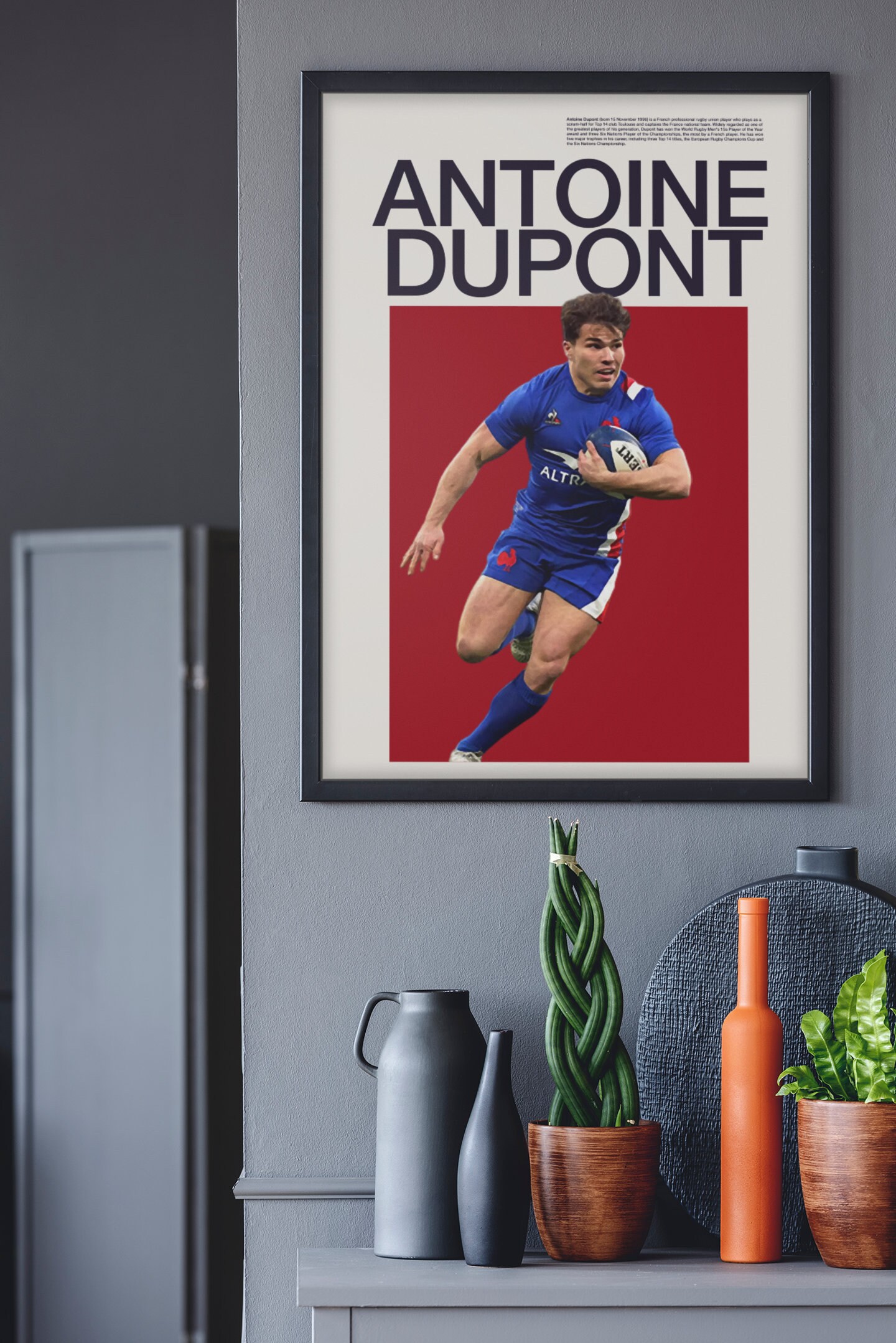 Antoine Dupont Poster Wall Art, Rugby Art Print, Sports Fan Gift ...