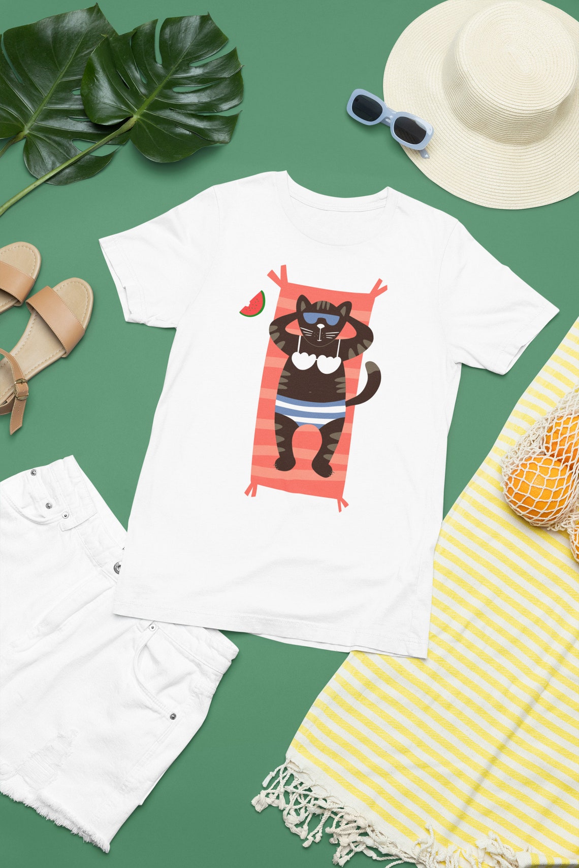 Summer Cats Clipart PNG Bundle, Funny Cats Clipart PNG, Cute Cat ...