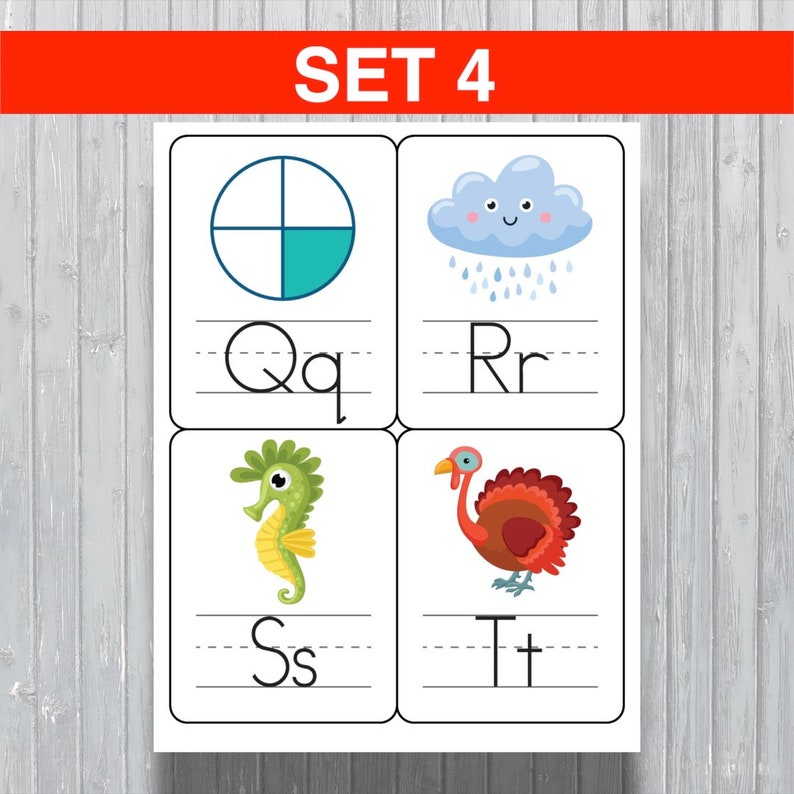 Alphabets and Numbers Flashcards Set Montessori Flashcards - Etsy