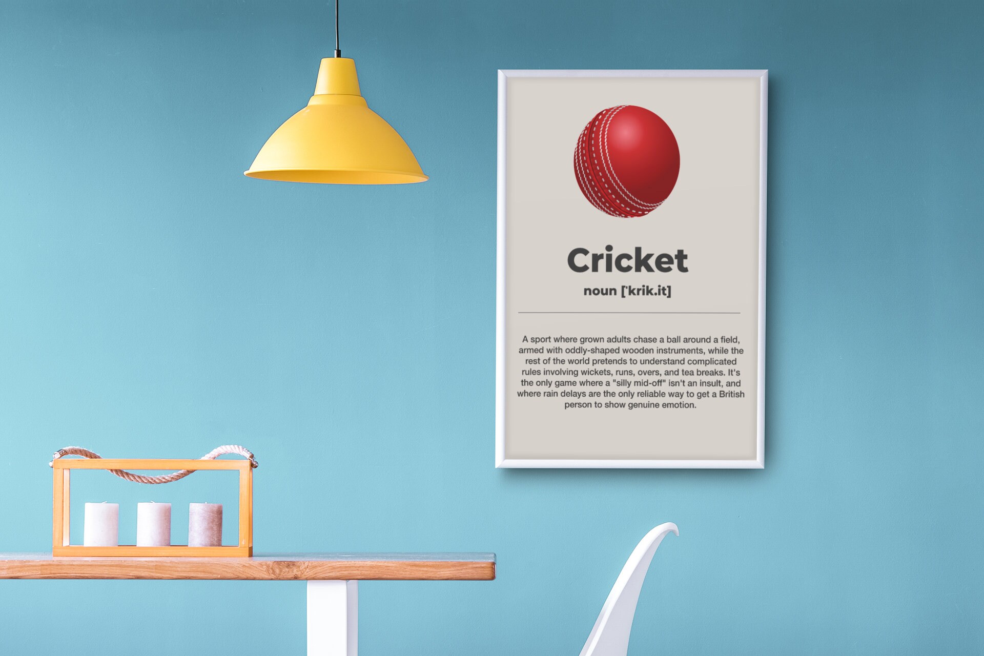 Funny Cricket Definition Wall Art Humorous Cricket Art Print - Etsy