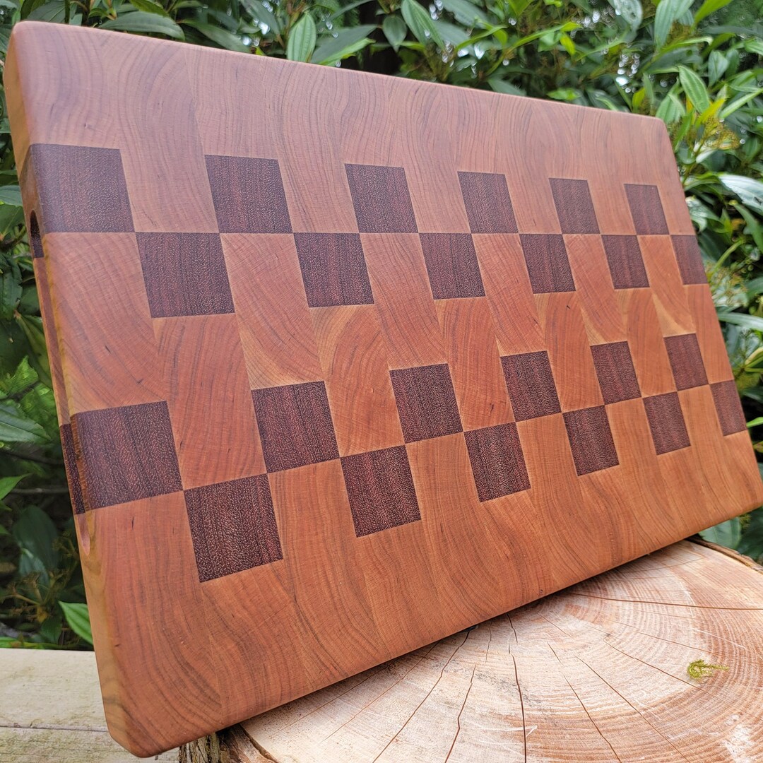 Cherry and Brazilian Cherry End Grain Cutting Board - Etsy