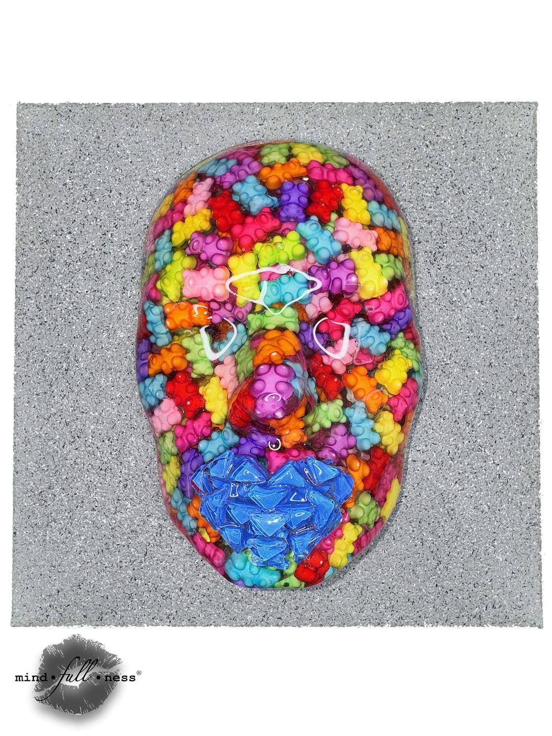 Gummy Bears Face Sculpture, Der Gummibär, Modern Sculpture Wall Art ...