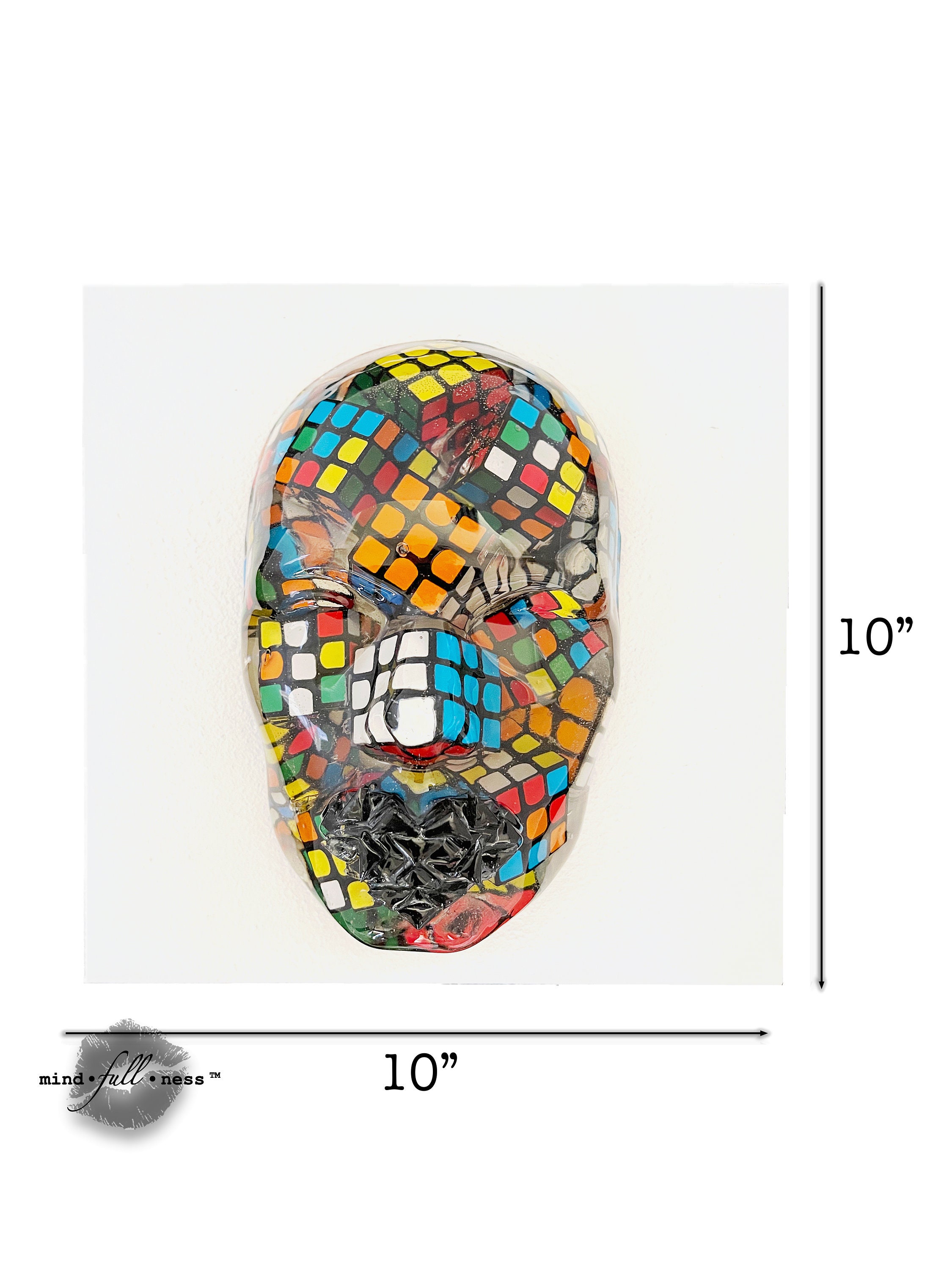 Rubiks Cube Face Sculpture, Mosaic Tile 3d Sculpture, Epoxy Sculpture ...