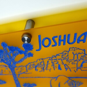 Joshua Tree Line Drawing on Acrylic - Etsy