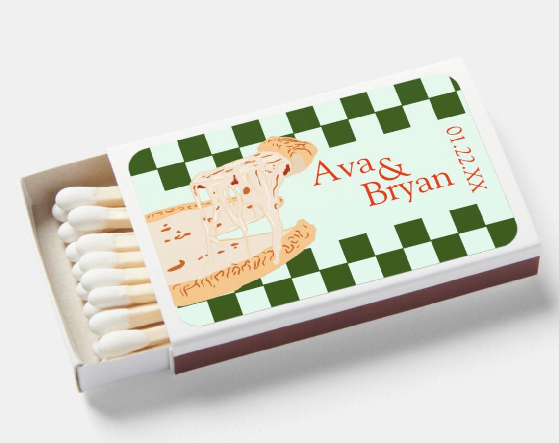 New York City Wedding Match Box Pizza Box Matches Match Box - Etsy
