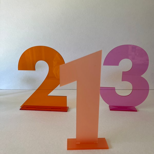 Acrylic Numbers - Etsy