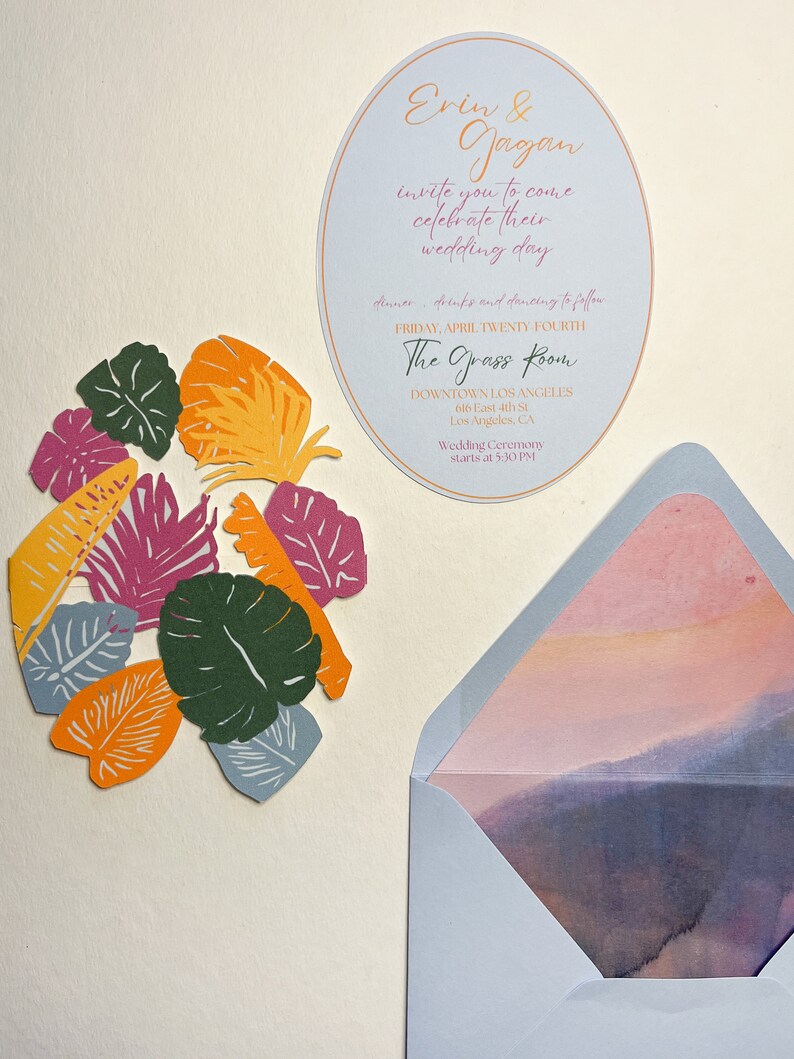 Colorful Wedding Invitations, Envelope Liners, Dye Cute Invitations ...