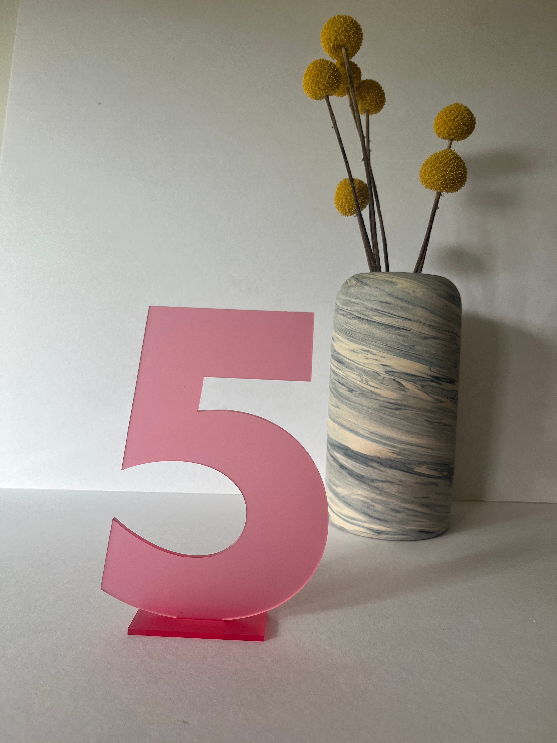 Modern Table Numbers, Custom Colorful Table Numbers for Wedding, Simple ...