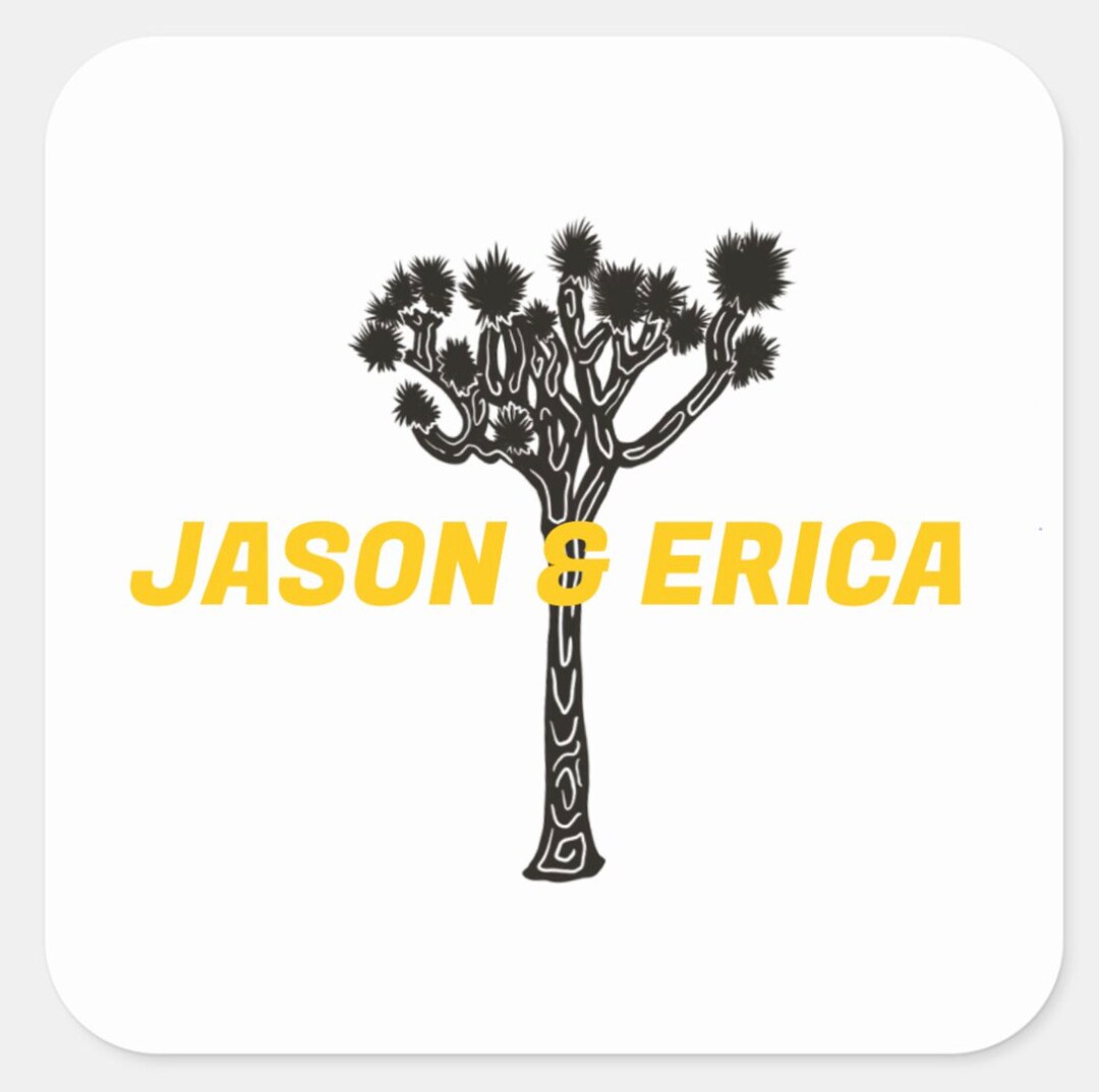 Personalized Joshua Tree Wedding Stickers: Custom Favor Labels (set of ...