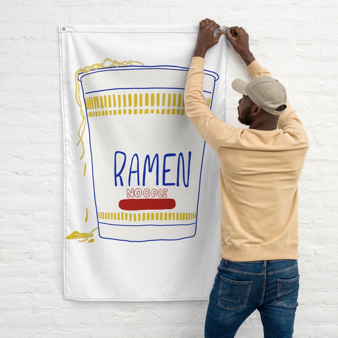 Ramen Noodle Flag Tapestry College Dorm Room - Etsy