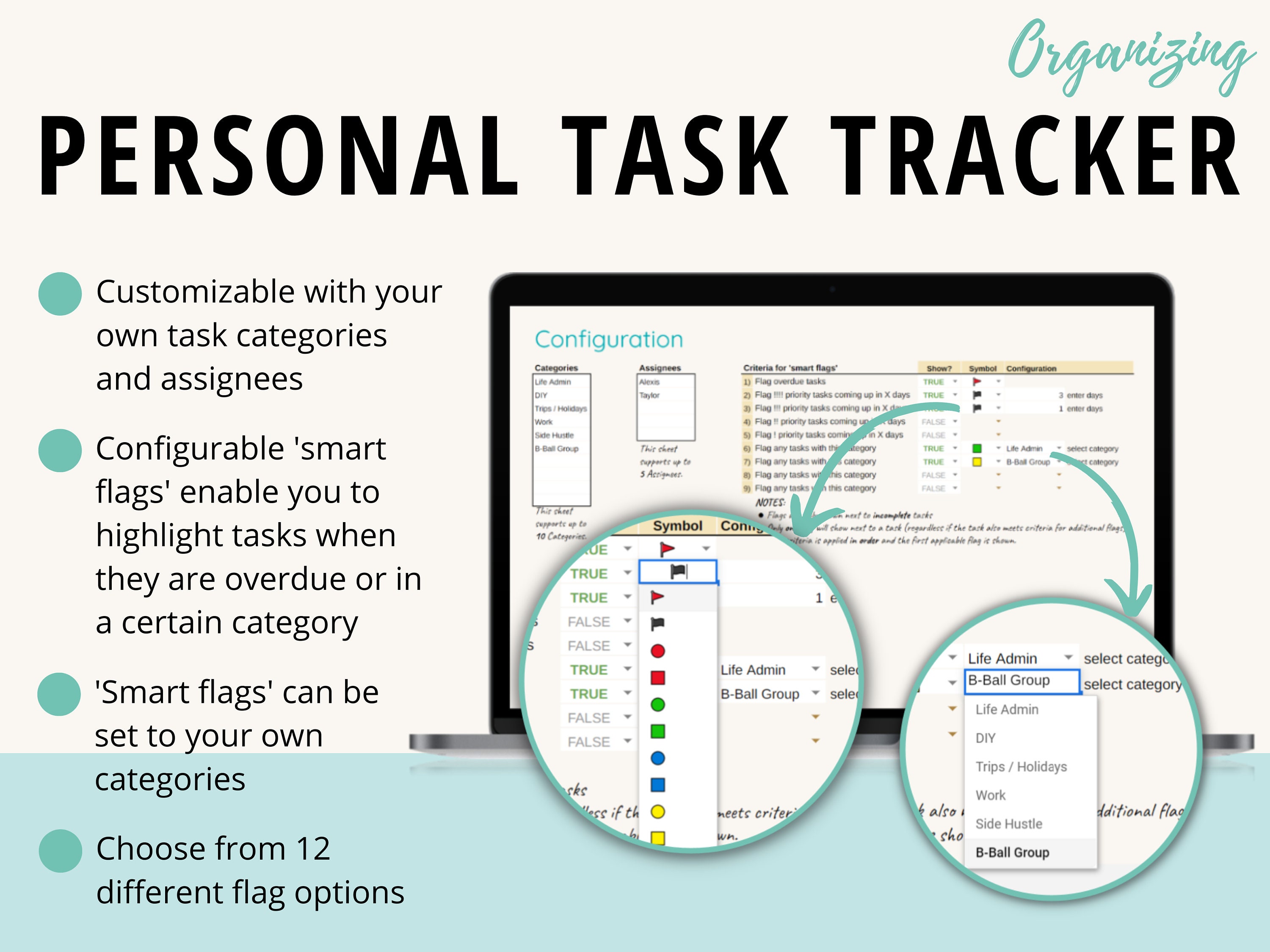 Personal Task Tracker | Google Sheets Template | Project Management ...