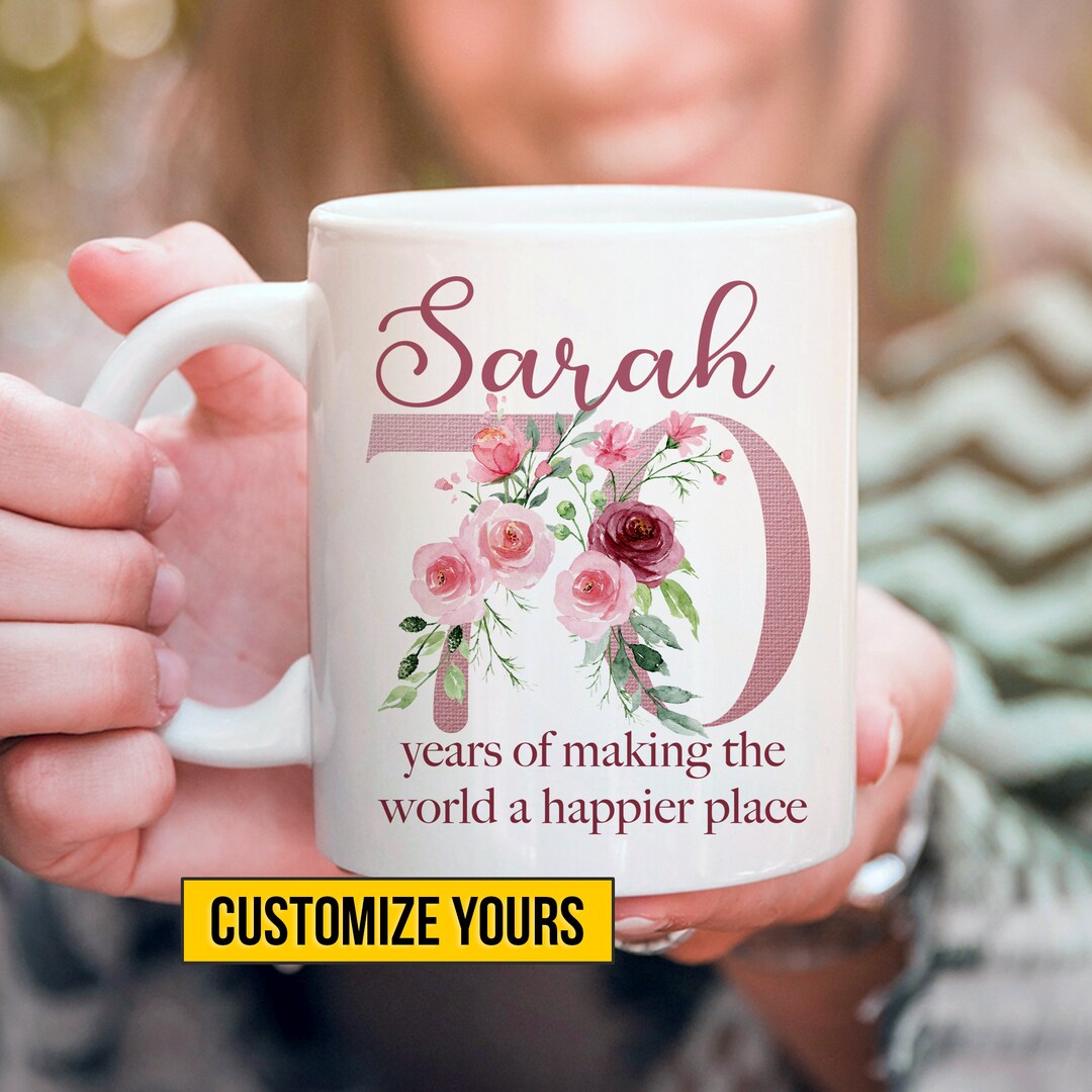 Custom 70th Birthday Gift Woman Turning 70 Gifts for Grandma Mom Funny ...