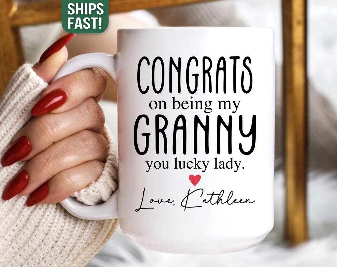 Granny Gifts From Kids Custom Granny Mug From Grandchildren Grandkid ...