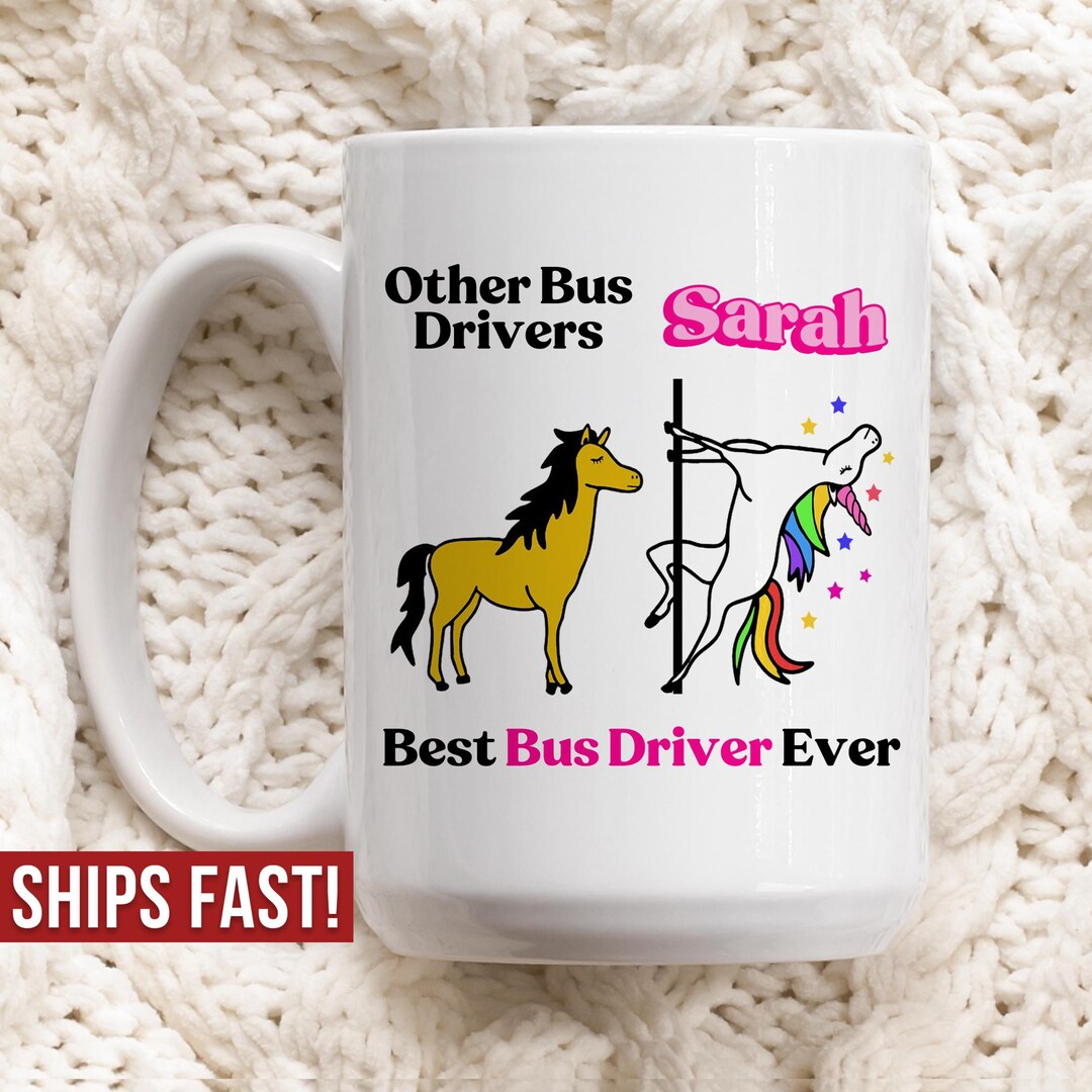 Custom Bus Driver Gifts School Bus Driver Thank You Gift Coffee Mug ...
