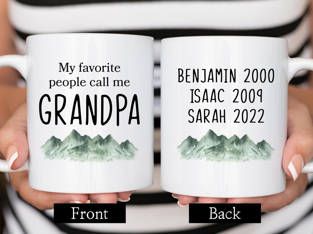 Personalized Grandpa Coffee Mug, Custom Grandpa Gifts, New Grandpa Gift ...