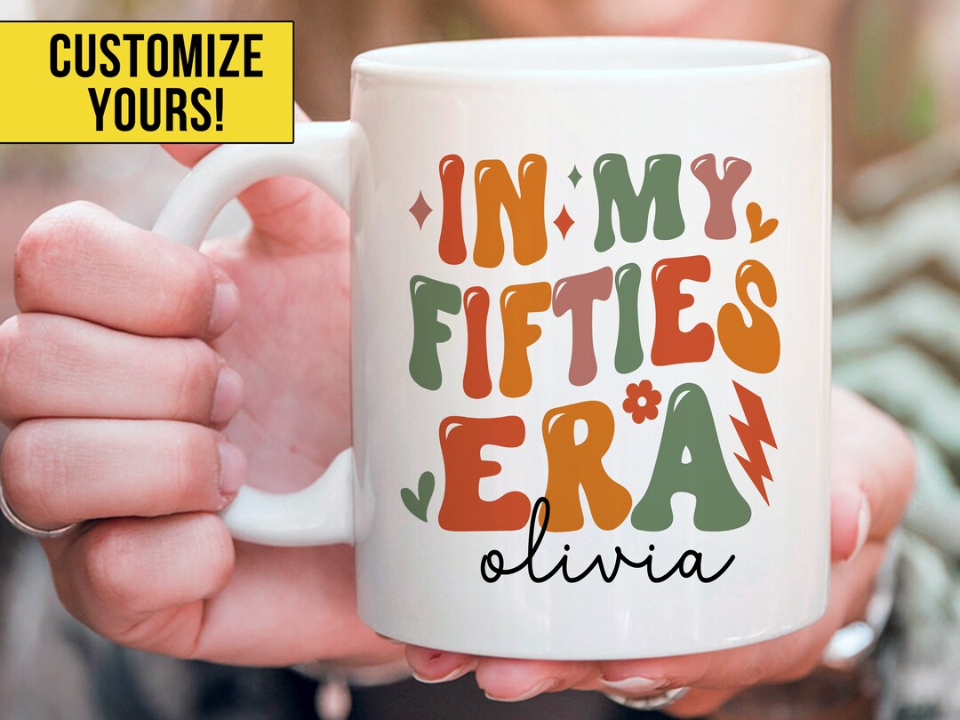 In My Fifties Era 50th Birthday Gifts for Women 50th Birthday Mug ...