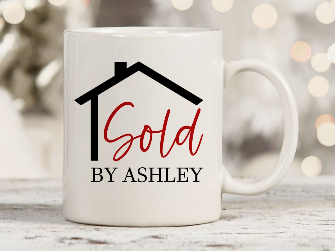 Sold by Coffee Mug, Personalized Realtor Mug, Custom Real Estate Agent ...