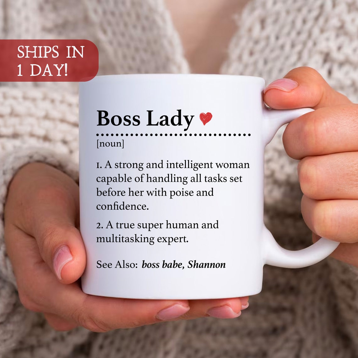 Boss Lady Mug, Boss Babe Gift for Women, Personalized Gift for Girl ...