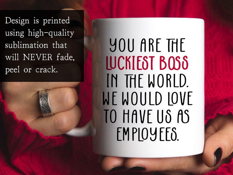 You Are the Luckiest Boss in the World Coffee Mug, Funny Gifts for Boss ...
