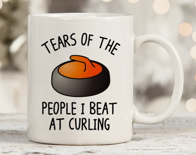 Curling Rock Mug - Etsy