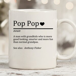 Pop Pop Definition Mug, Pop Pop Gift, Pop-pop Definition Coffee Mug ...