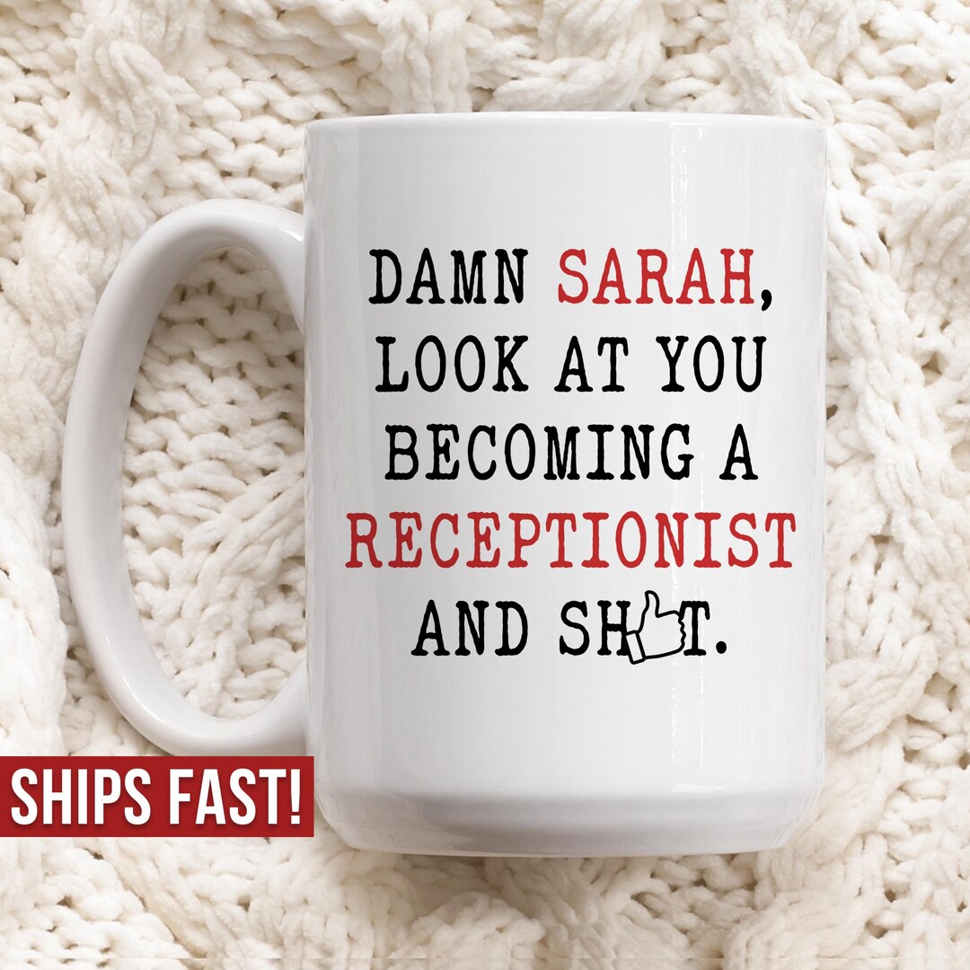 Custom Receptionist Gifts for Receptionist New Job for Secretary Front ...