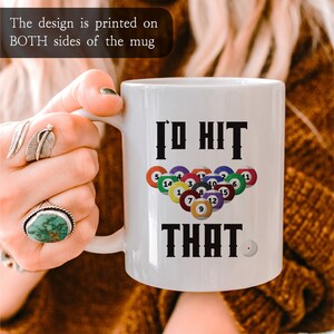 Personalized Pool Gift for Billiards Player, I'd Hit That Mug, Cue ...