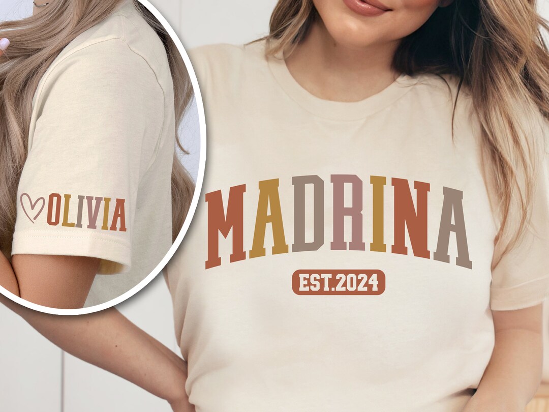 Custom Madrina Proposal Gift Personalized Godmother Name Sweatshirt ...