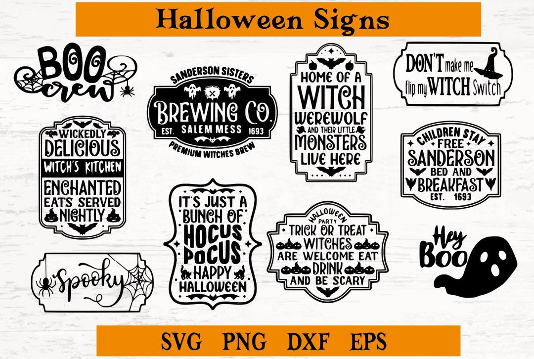 Halloween Svg, Halloween Png, Halloween Decor, Png, Png Files, Signs ...