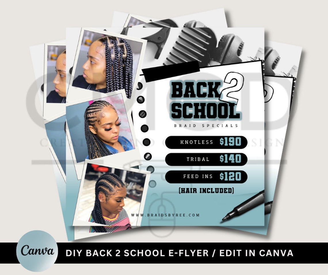 DIY Back to School Flyers Editable in Canva Instant Download Easy ...