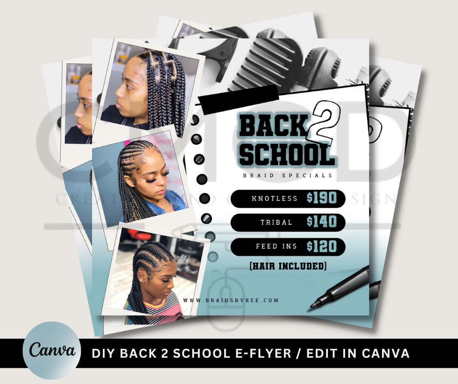DIY Back to School Flyers Editable in Canva Instant Download Easy ...