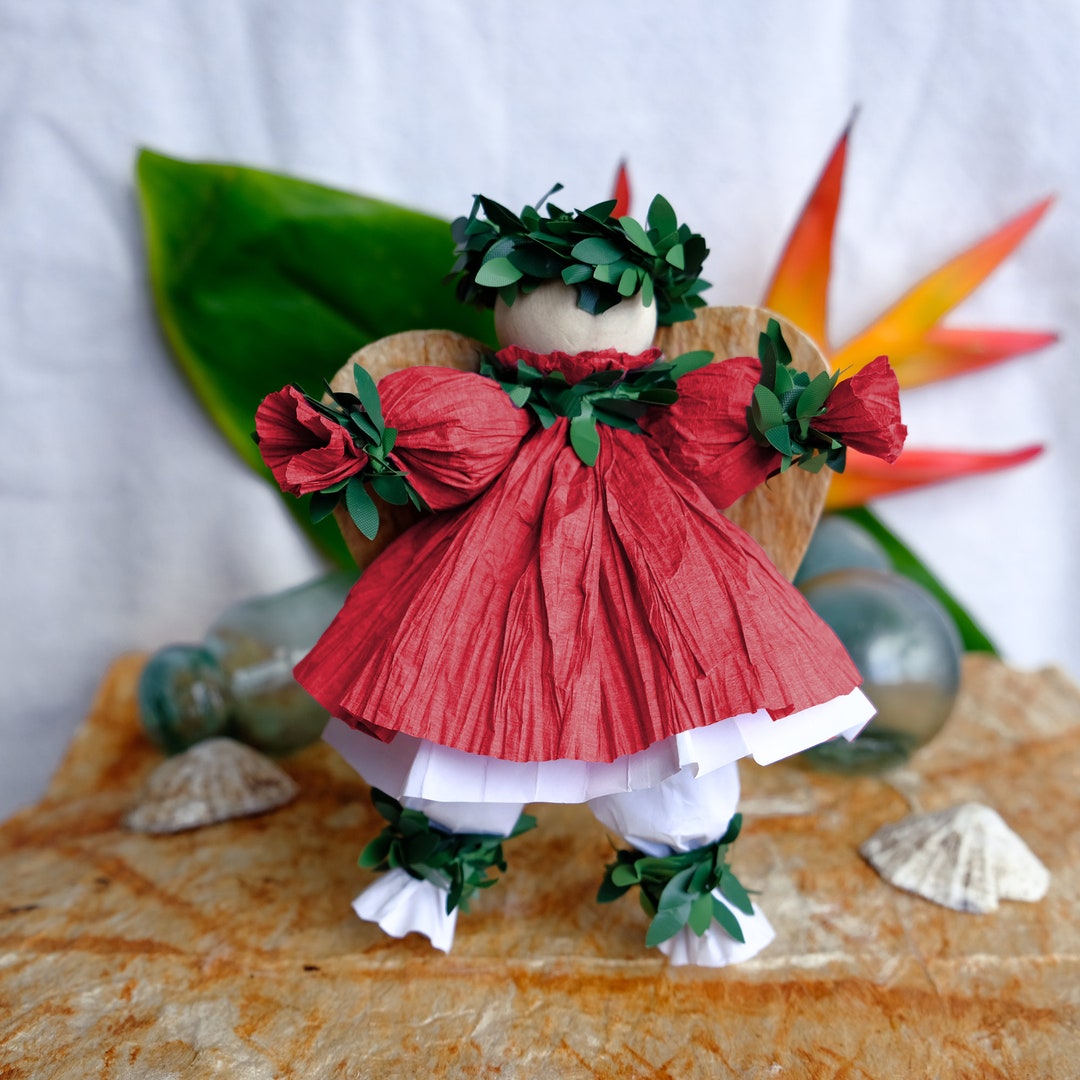 Handmade Red Hula Angel Christmas Ornament / Tree Topper - Etsy