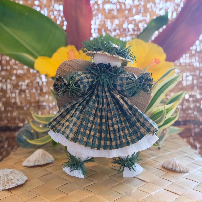 Handmade Gingham Palaka Hula Angel Christmas Ornament / Tree Topper - Etsy