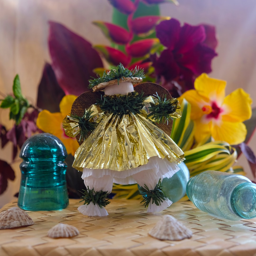 Handmade Gold Hula Angel Christmas Ornament / Tree Topper - Etsy