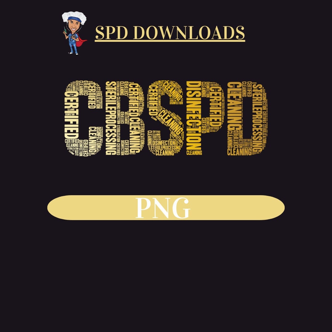 Sterile Processing CBSPD PNG JPG - Etsy