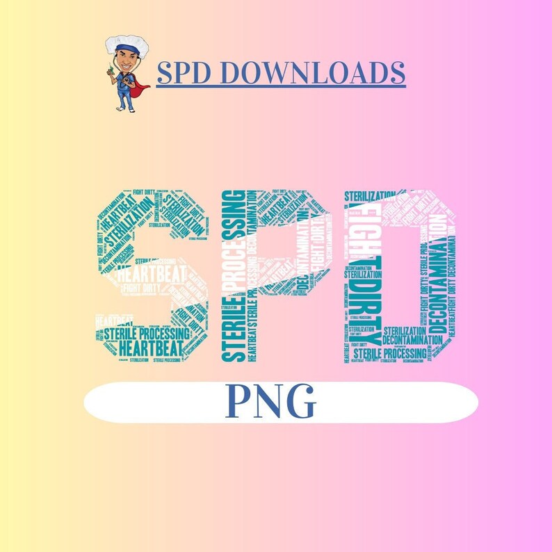 Sterile Processing SPD Word Cloud PNG JPG Sterilization Technician Spd ...