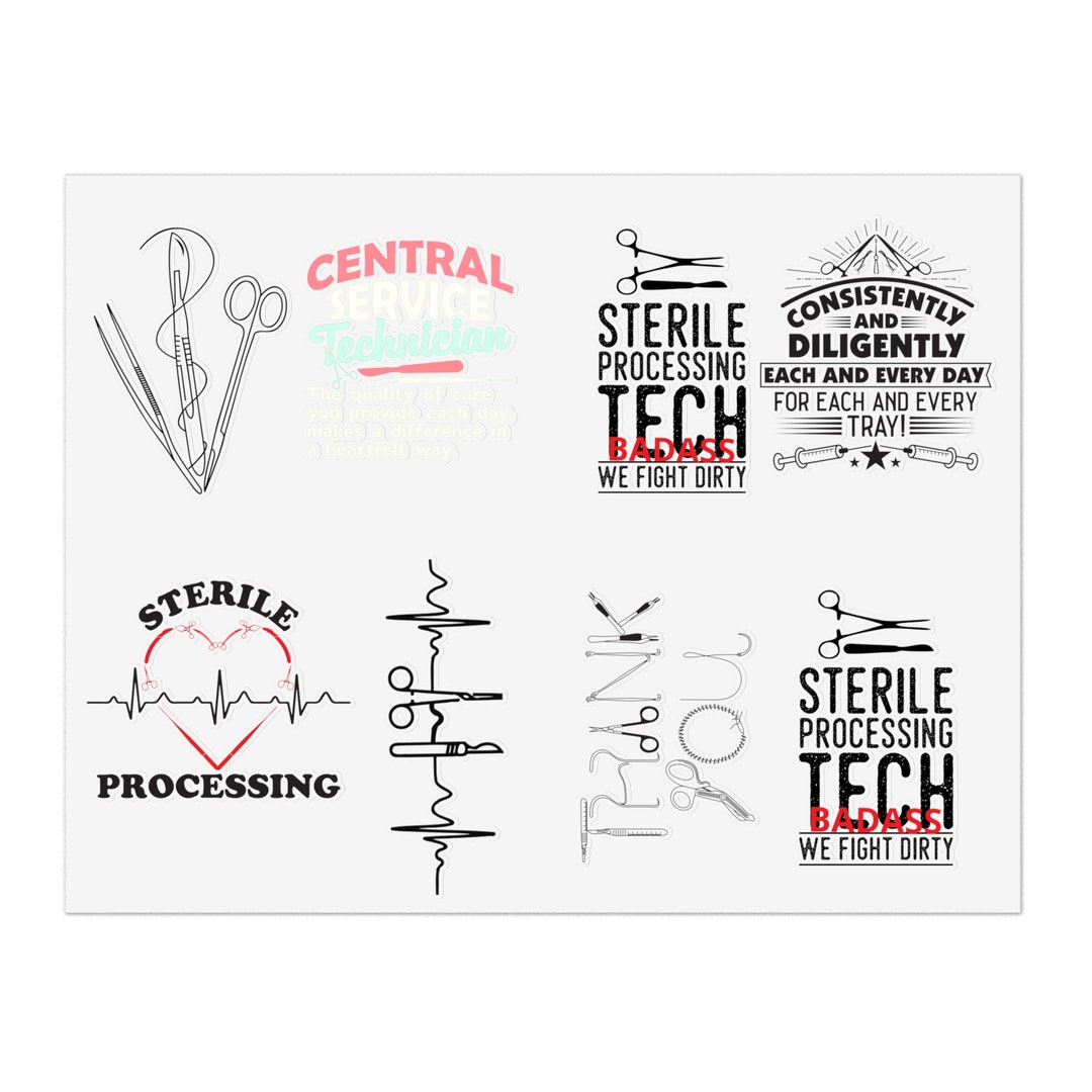 8x Sterile Processing Sticker Sheet - Etsy