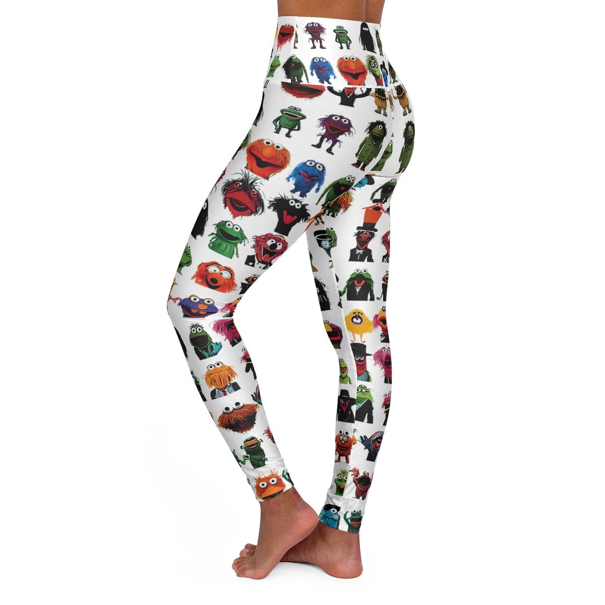 Muppets as Drawn by a Kid White High Waisted Yoga Leggings - Etsy