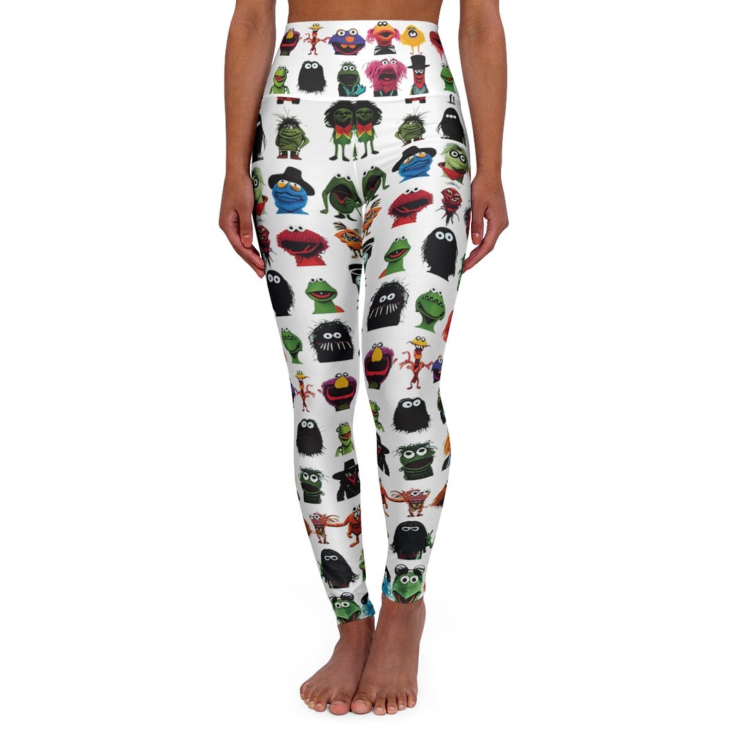Muppets as Drawn by a Kid White High Waisted Yoga Leggings - Etsy