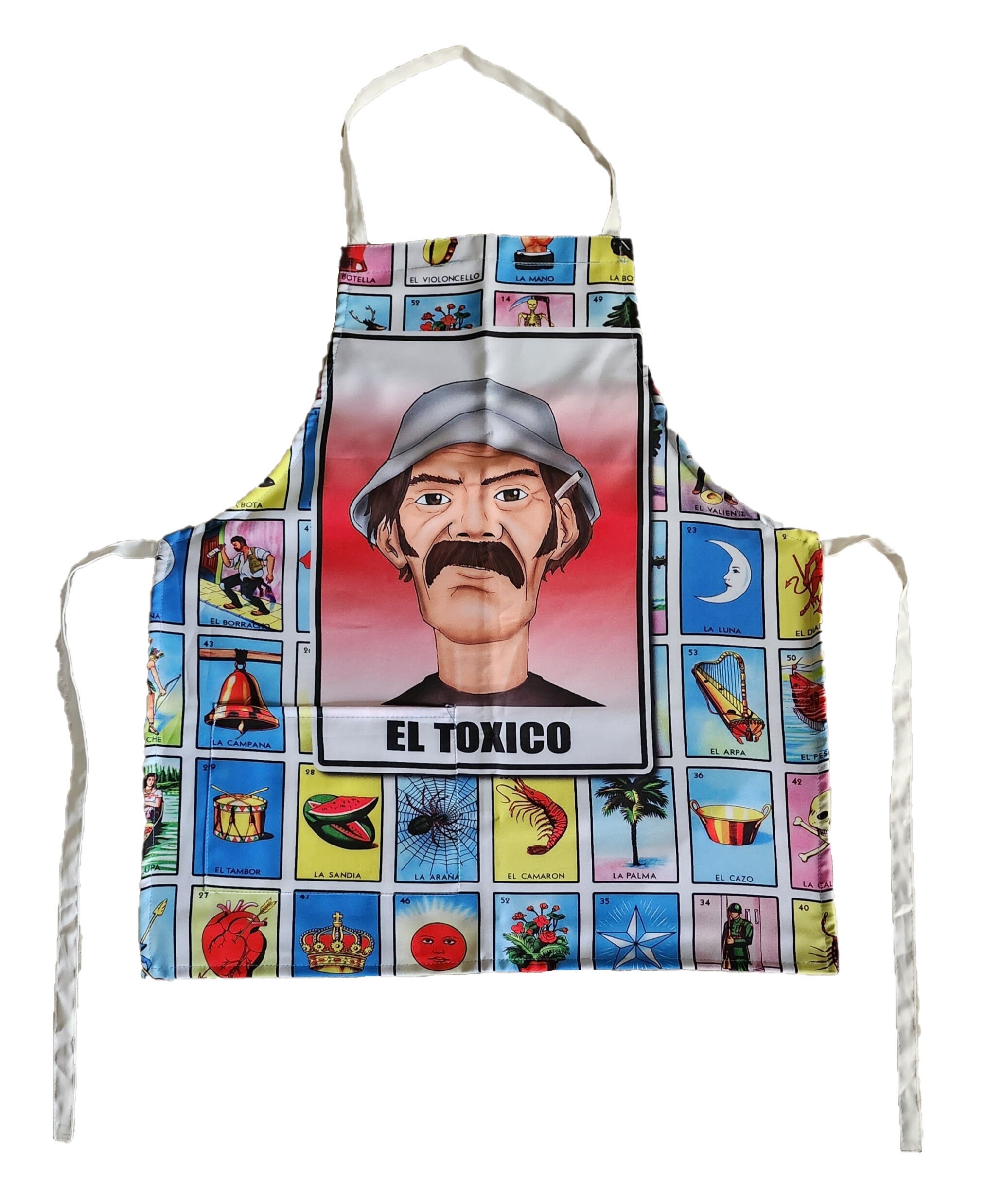 EL Toxico Mexican Loteria Aprons Mandil Funny Mens Cooking BBQ Grill ...