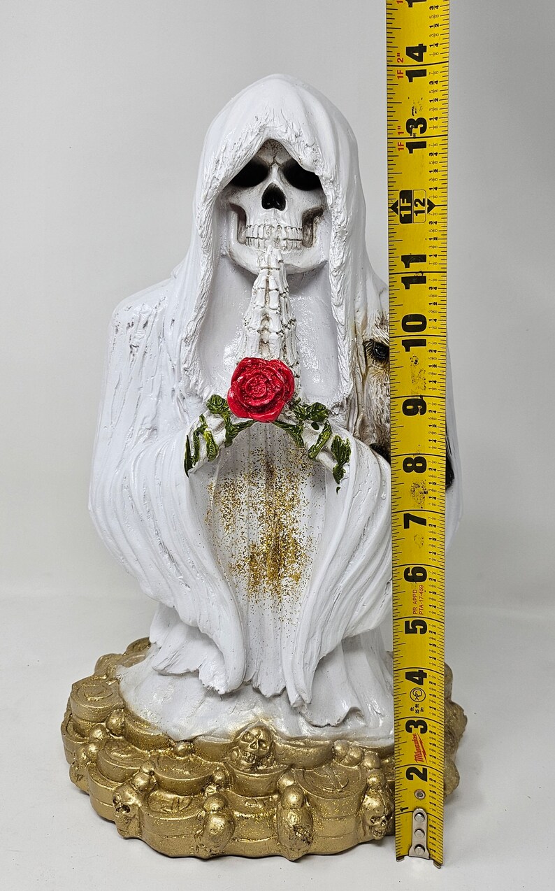 Forgiveness Santa Muerte White Figure Statue 14 Inch.figura Santa ...