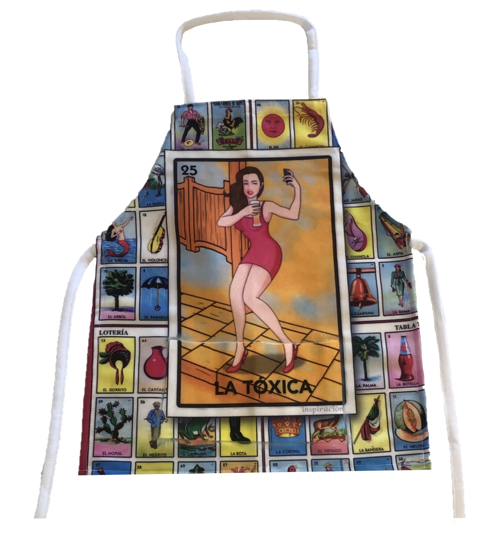 Mexican Loteria Aprons Mandil Funny Mens Womens Cooking BBQ Grill Apron ...